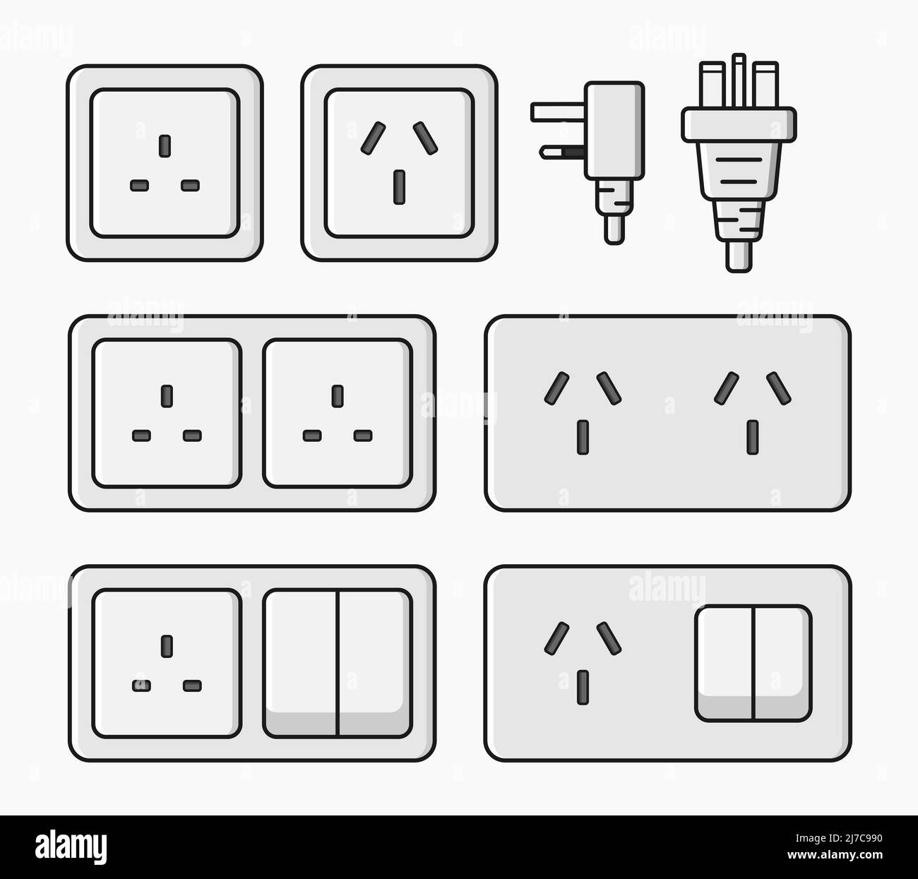 G prise de courant Banque d'images vectorielles - Alamy