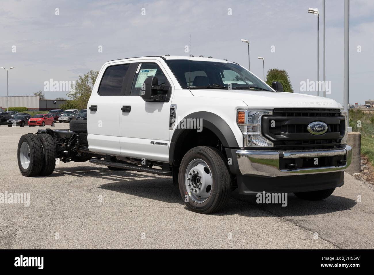 Fishers - Circa Mai 2022: Ford F-550 Super Duty Chassis cabine exposé ...