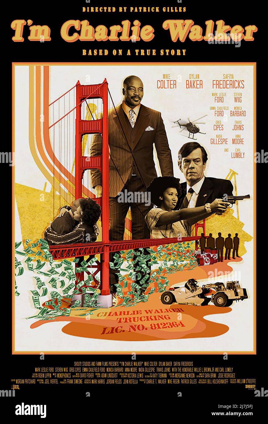 Je M'Appelle CHARLIE WALKER, affiche américaine, Mike Coulter (en haut ...