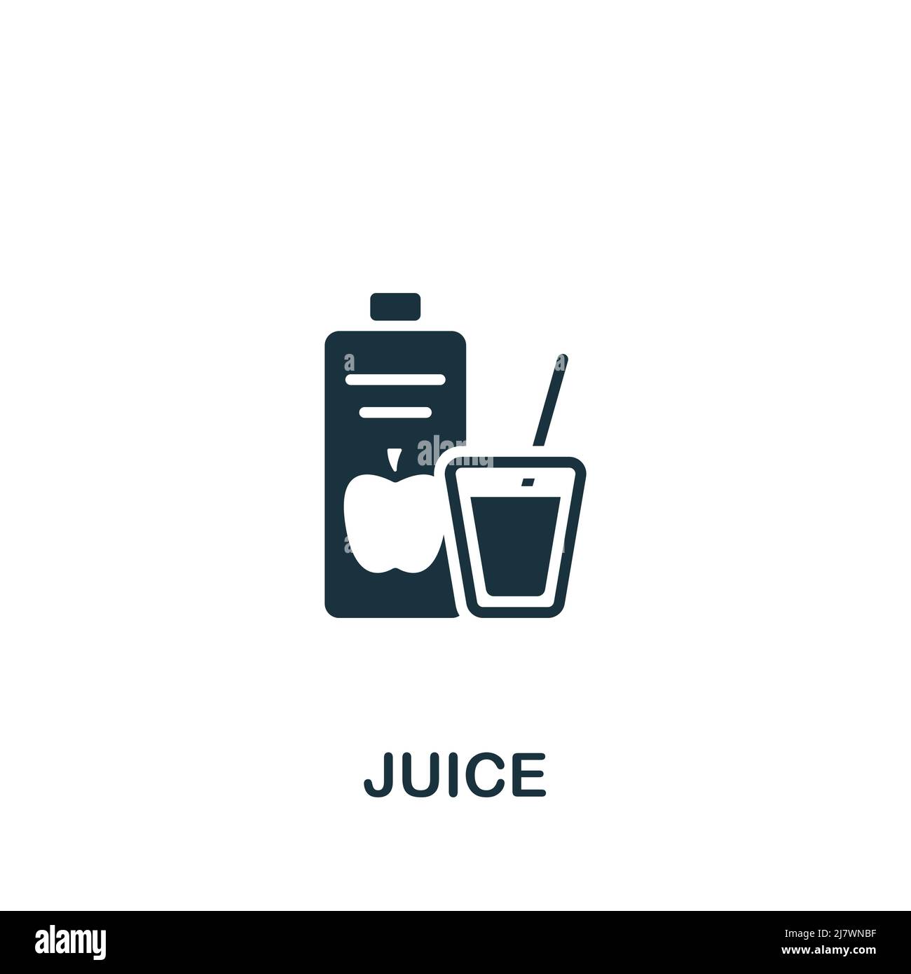 Icône de jus. Icône monochrome simple Drinks pour modèles, web design ...