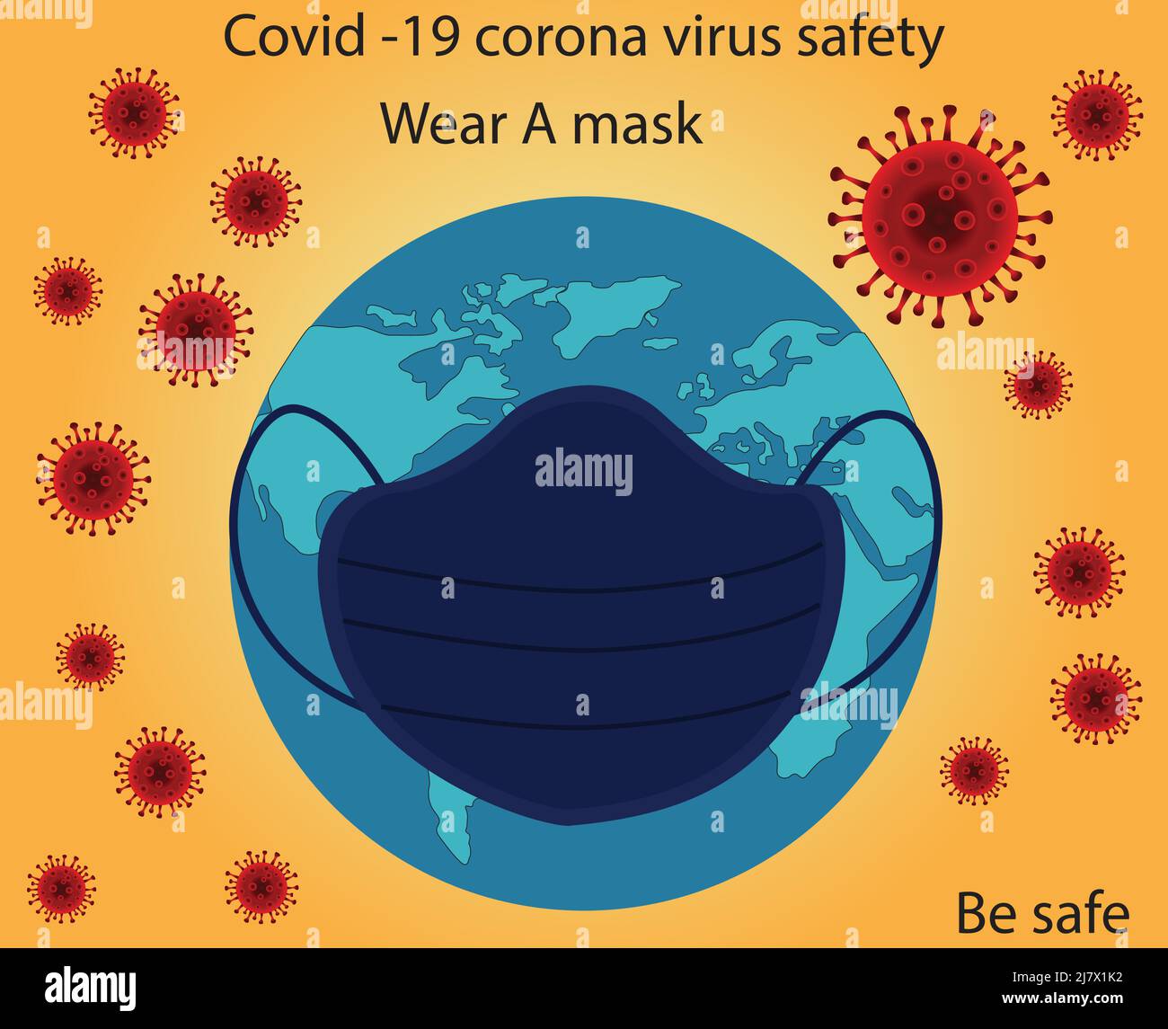 Porter un masque covid Banque d'images vectorielles - Alamy