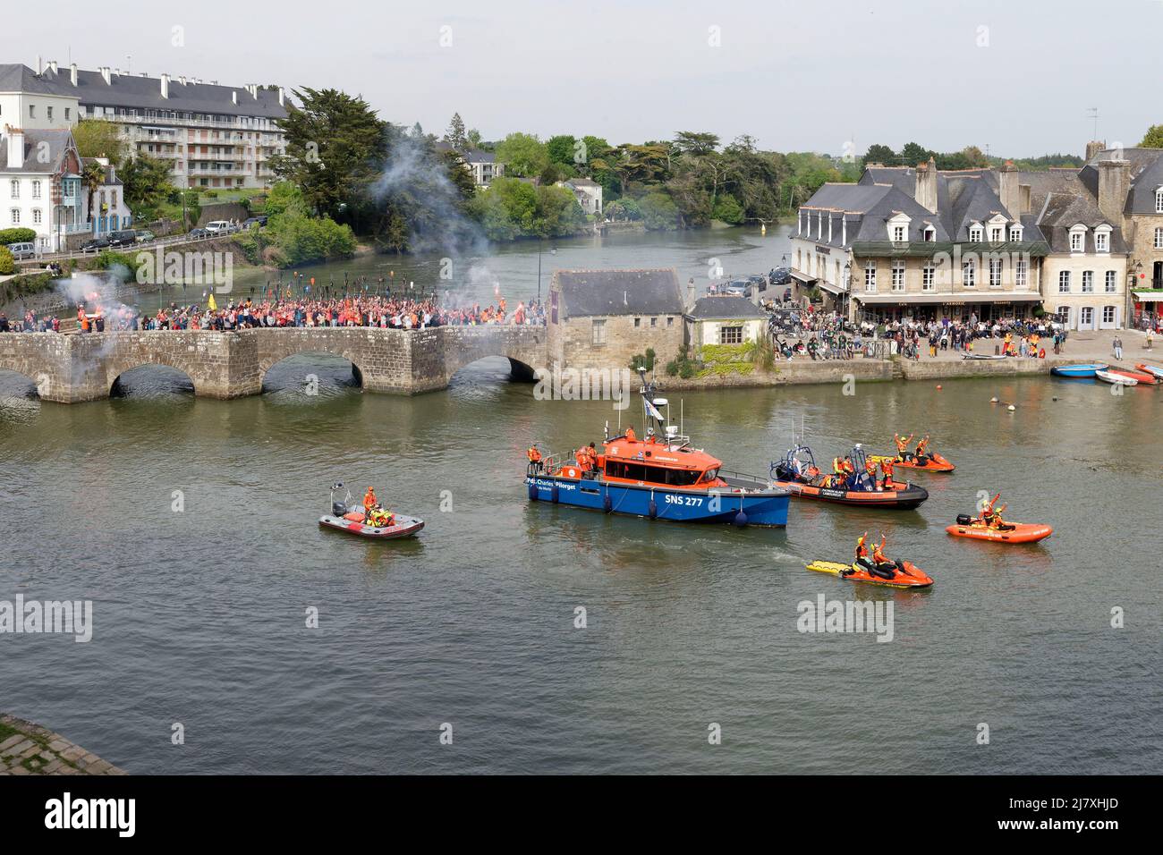 Hommage au SNSM lors du Trophée de selle du SNSM Morbihan 2022, le 30 ...