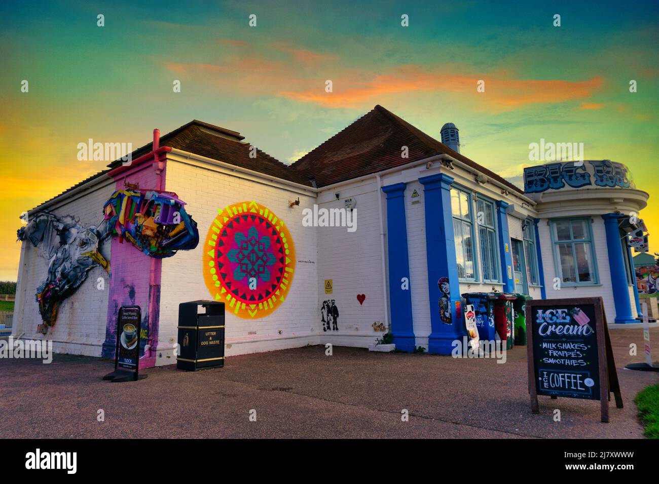 Le Big Beach Cafe est la propriété de Fat Boy Slim (Norman Cook) à Hove ...
