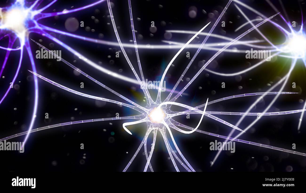 Connexions Synapse. Structure qui permet à un neurone de transmettre un ...