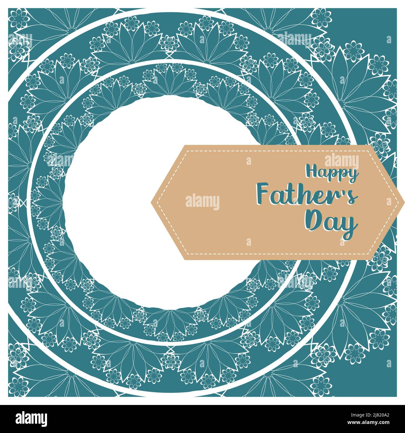 Carte de voeux pour la fête des Pères heureux, avec étiquette en ...