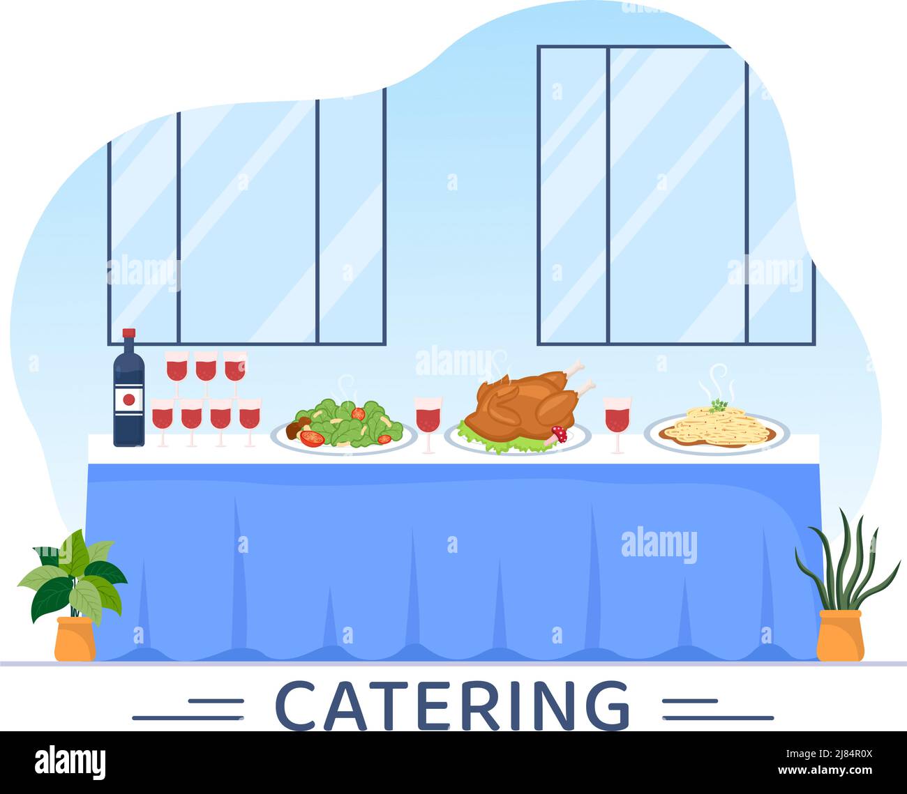 Service de restauration avec les mains des gens et une table pour les ...