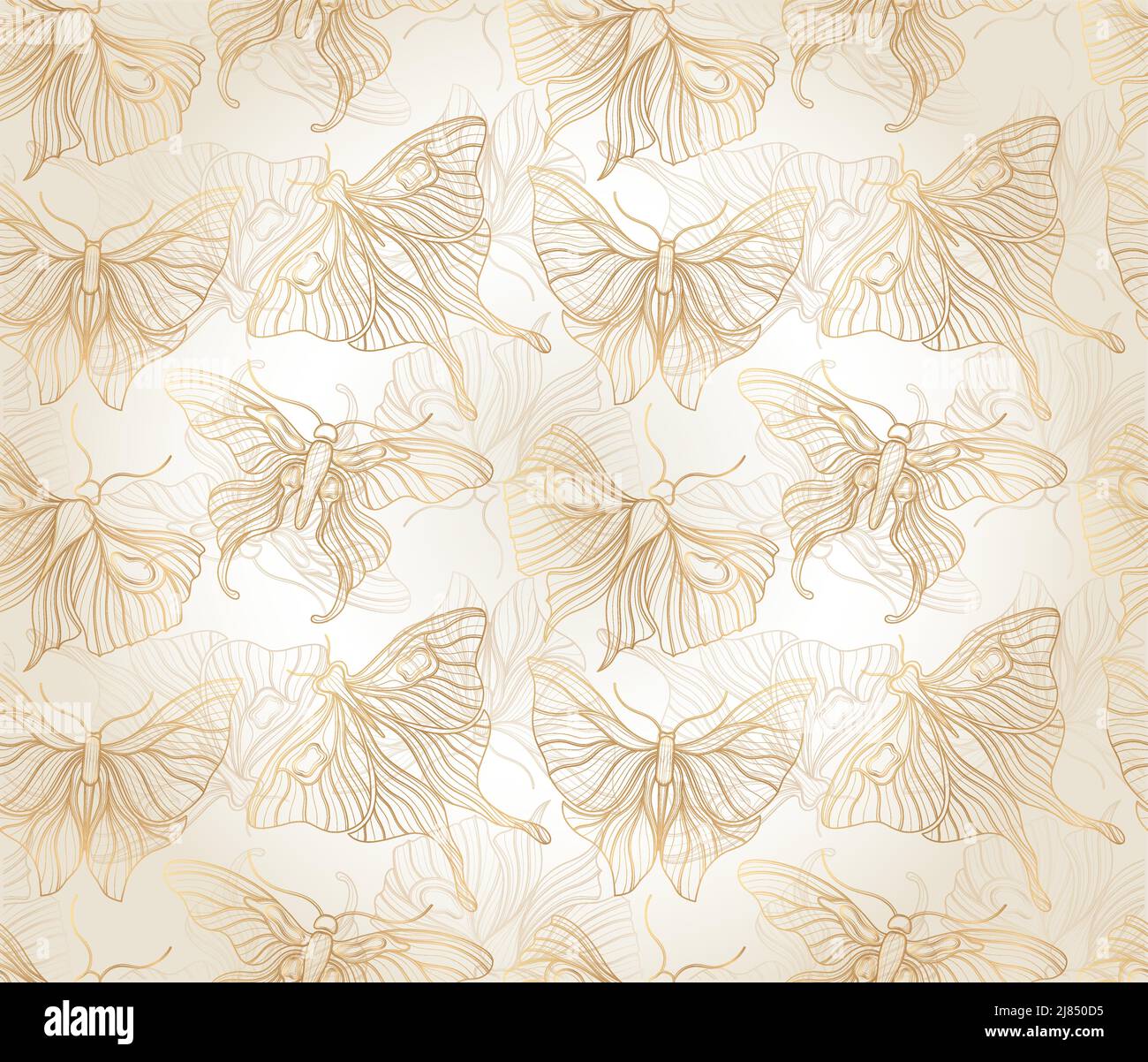 Élément de base de style Art nouveau à motif papillons. 1920-1930 ans ...