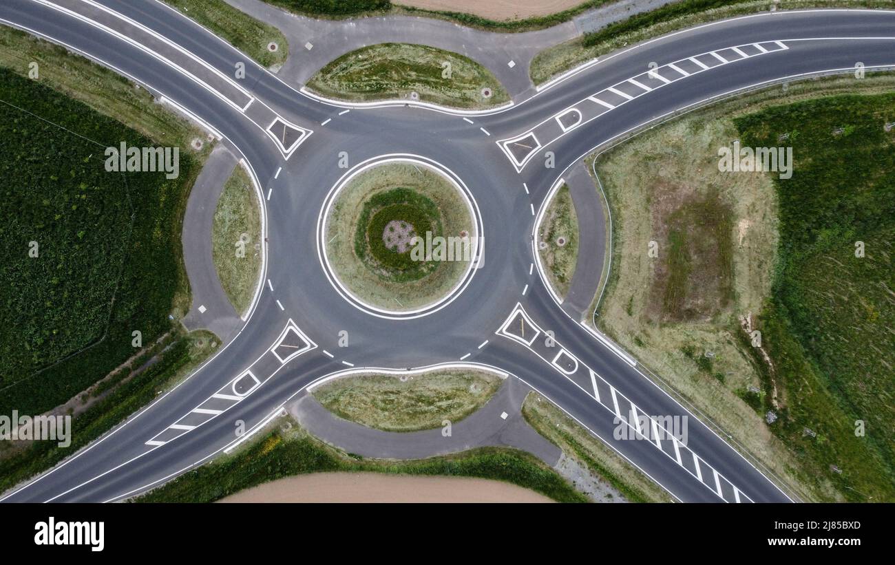 Rond point vue d'en haut Banque de photographies et d’images à haute ...