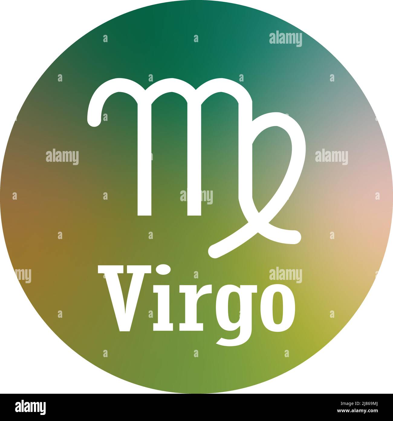 Symbole de la vierge signe du zodiaque illustration horoscope Banque de ...