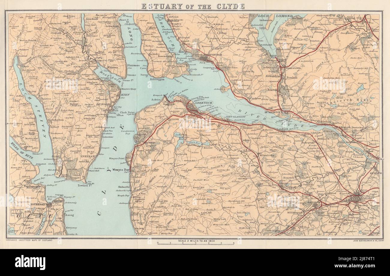Map of glasgow scotland Banque de photographies et d’images à haute ...