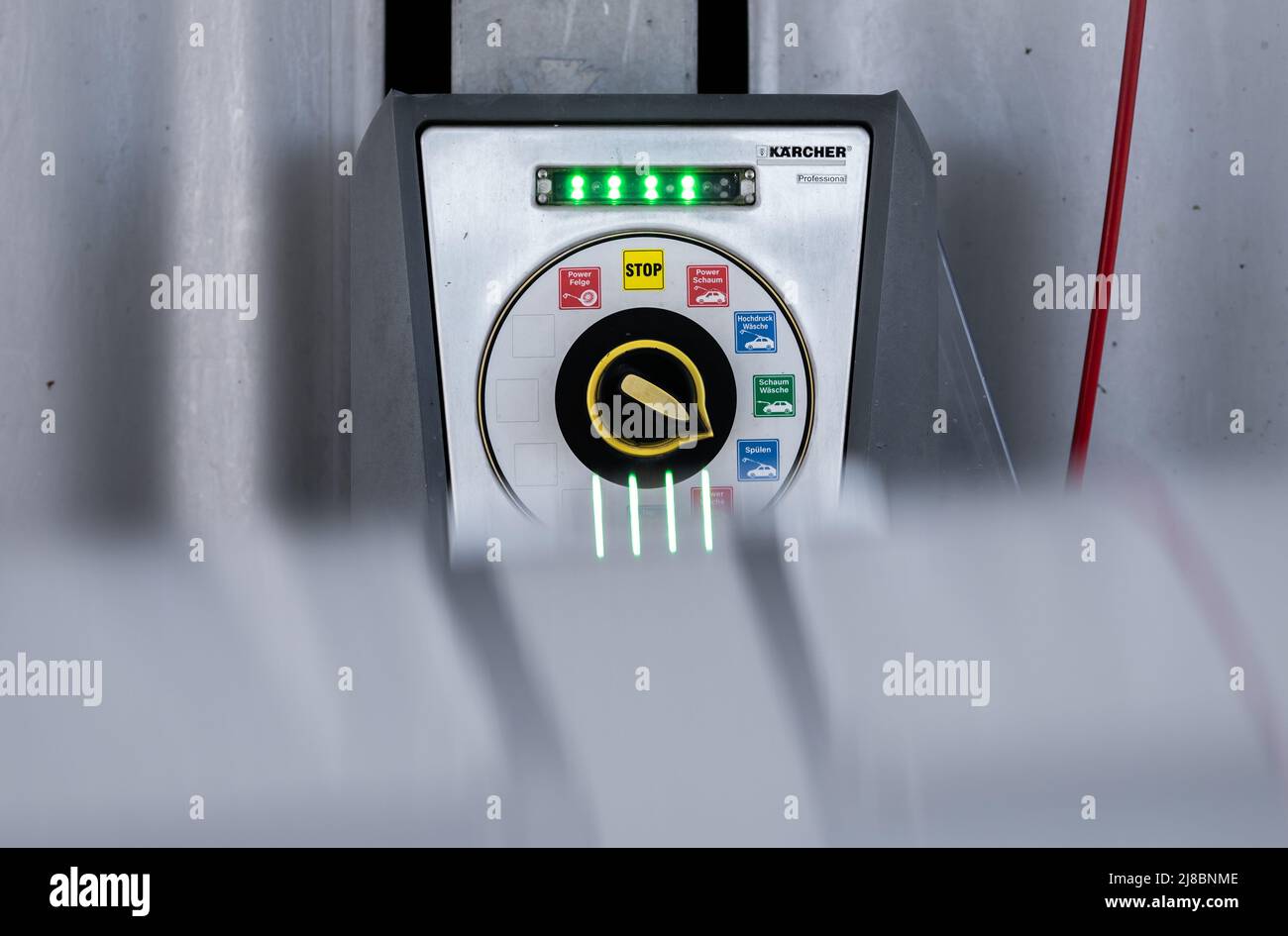 14 mai 2022, Baden-Wuerttemberg, Rottweil: Une machine à payer est ...