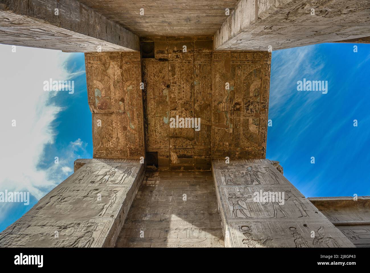 Horus edfu temple ancienne égypte ptolémaïque Banque de photographies ...