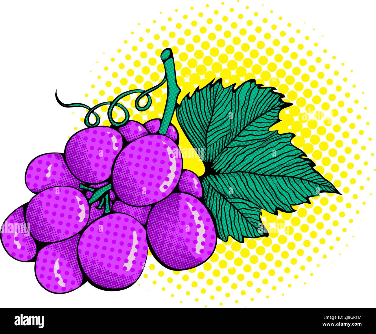 Dessin de grappe de raisin Banque de photographies et d’images à haute ...