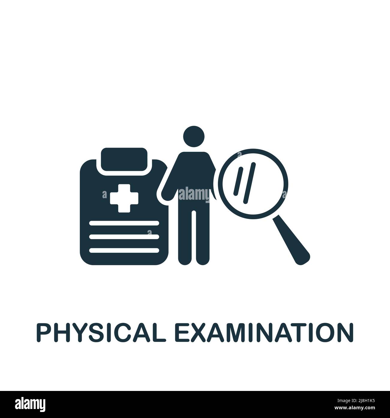 Icône d'examen physique. Icône simple Health Check monochrome pour les ...