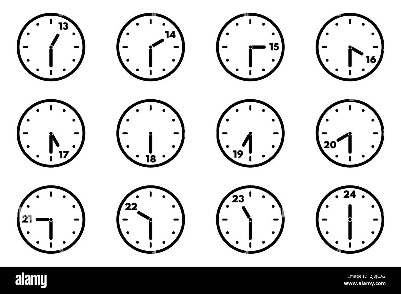 Neuf heures dix Banque d'images vectorielles - Alamy