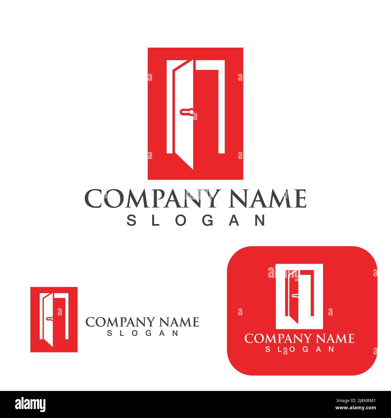 Logo de porte et vecteur de symbole Image Vectorielle Stock - Alamy