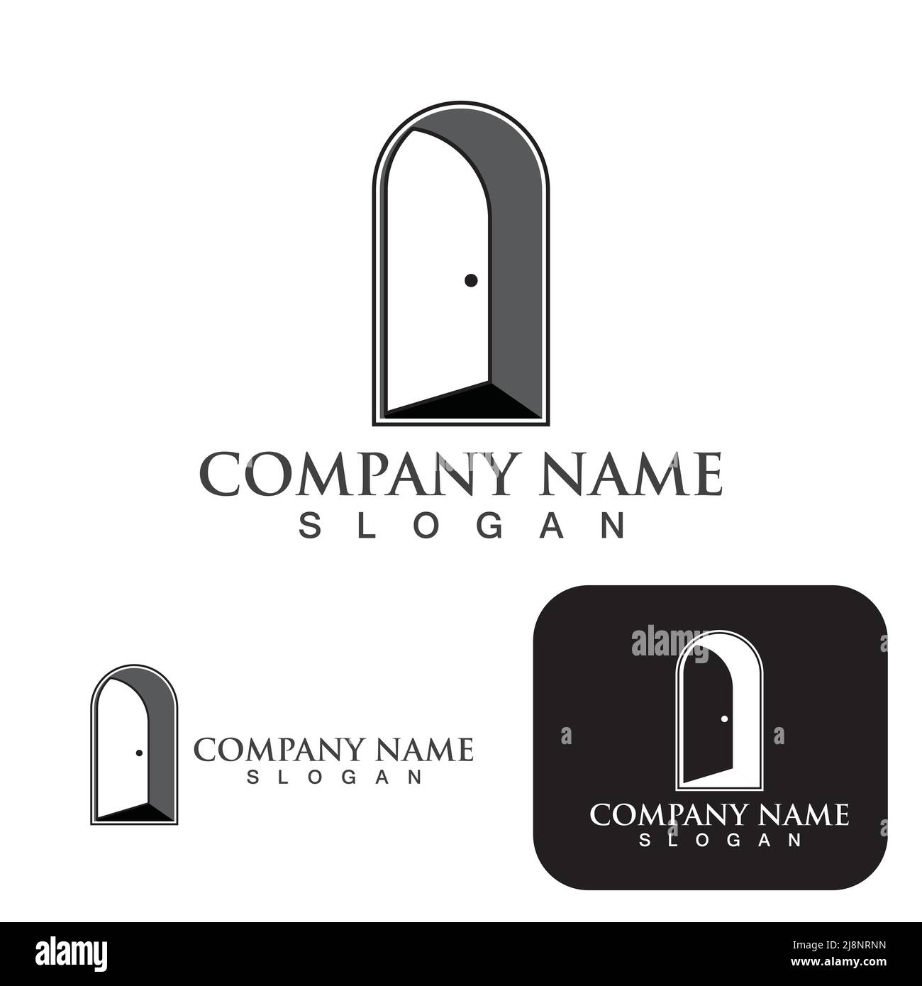 Logo de porte et vecteur de symbole Image Vectorielle Stock - Alamy
