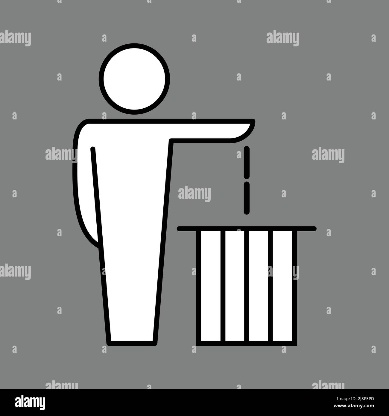 Tidyman Symbol Banque Dimages Noir Et Blanc Alamy