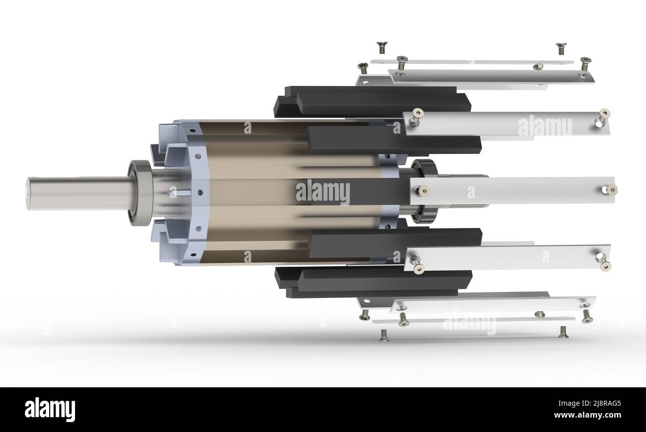 Rotor à aimant permanent utilisé pour les générateurs électriques 3D ...