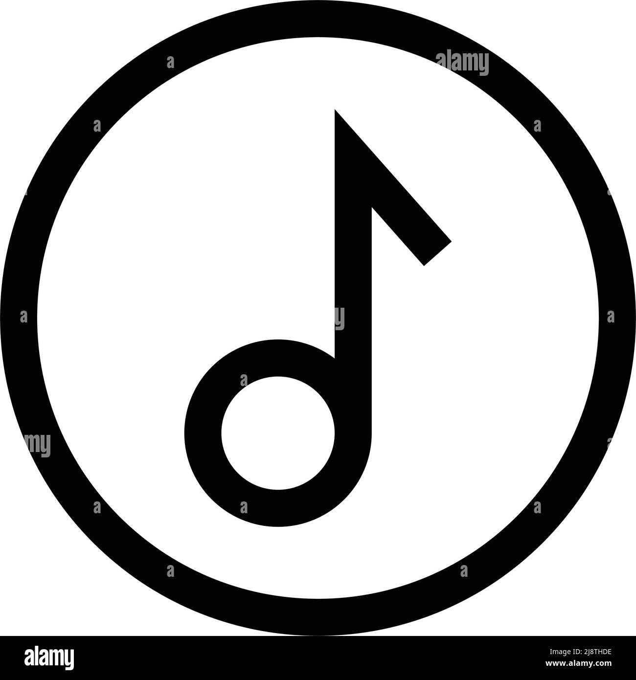 Note de musique logo Banque d'images vectorielles - Alamy