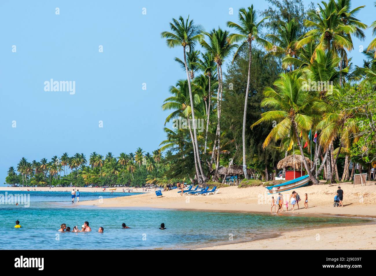 Plage de Las Terrenas, Samana, République Dominicaine, Caraïbes ...