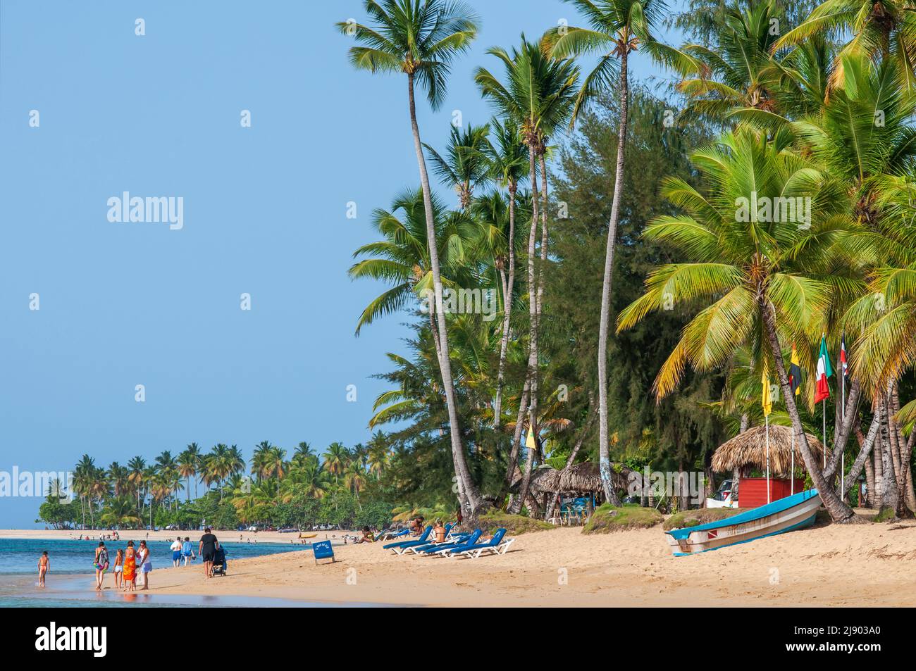 Plage de Las Terrenas, Samana, République Dominicaine, Caraïbes ...