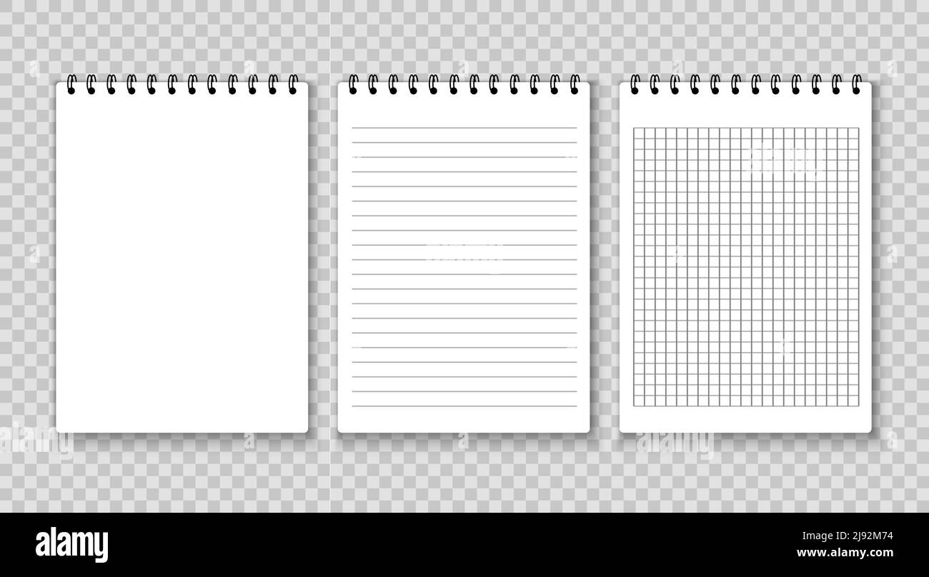Bloc-notes maquette de scénario livre isolé.Papier vierge pour modèle ...