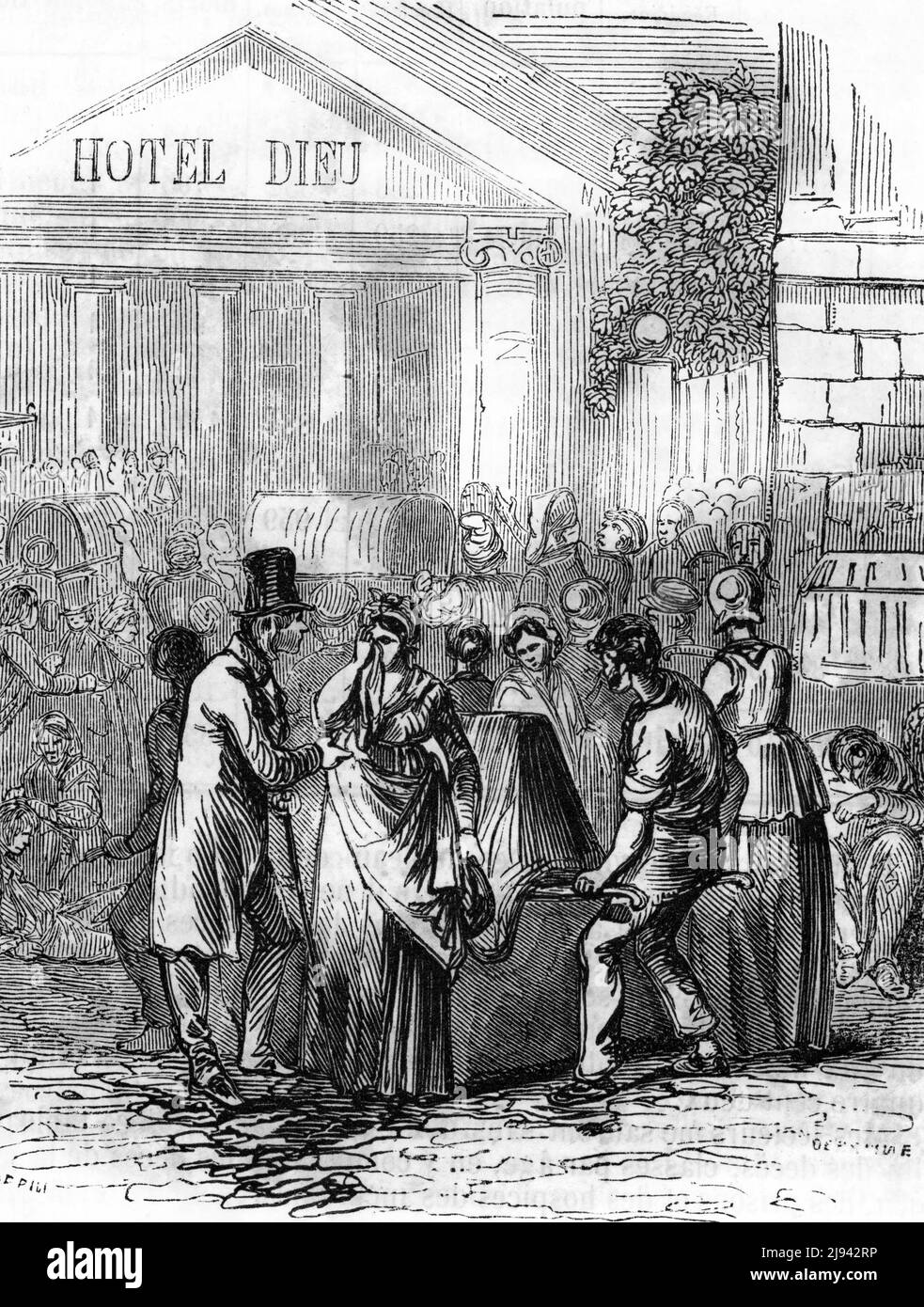 Cholera 19e Banque d'images noir et blanc - Alamy