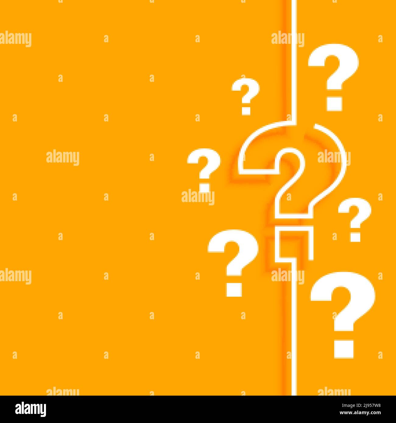 Question mark background orange Banque d'images vectorielles - Alamy