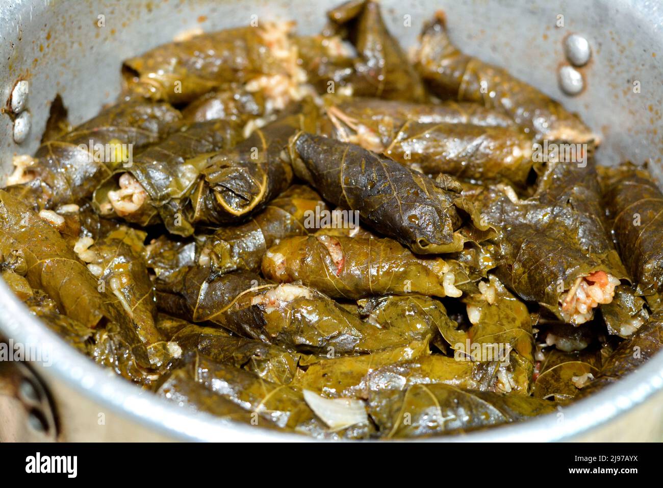 Un gros plan d'une cuisine arabe égyptienne traditionnelle de Mahshi ou ...