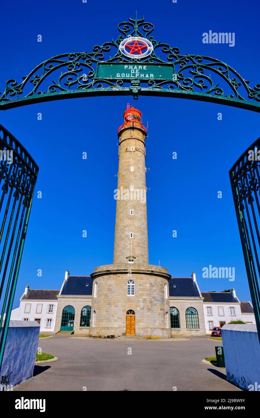 France, Morbihan, Belle-Ile-en-mer, Bangor, Goulphar ou grand phare de ...