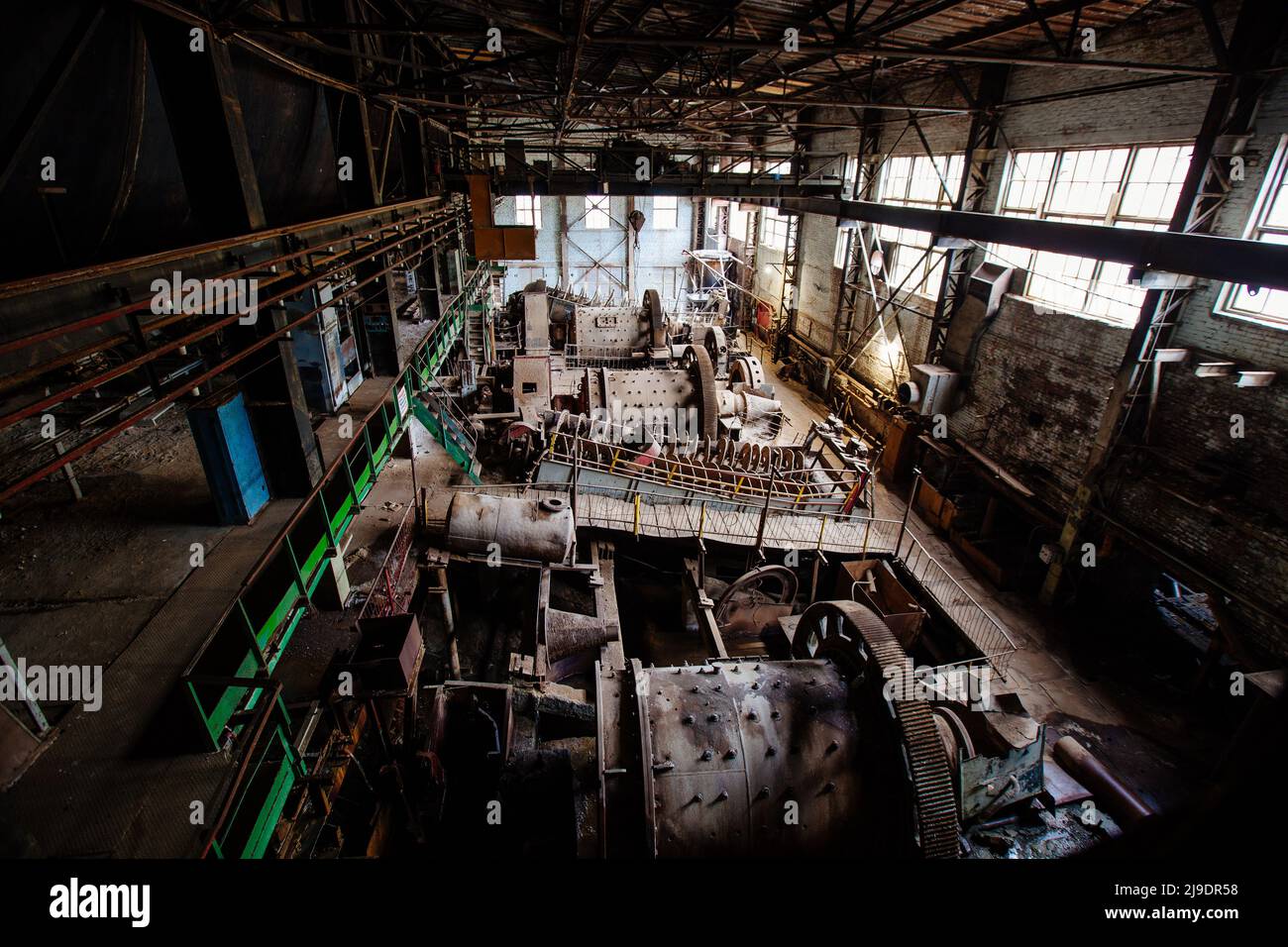 Ancienne usine de traitement minier. Traitement du pansement en minerai ...