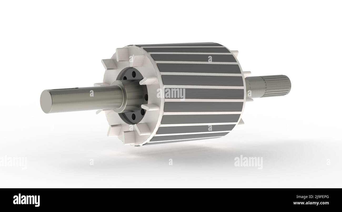 Ensemble rotor à cage d'écureuil pour moteur électrique asynchrone ...
