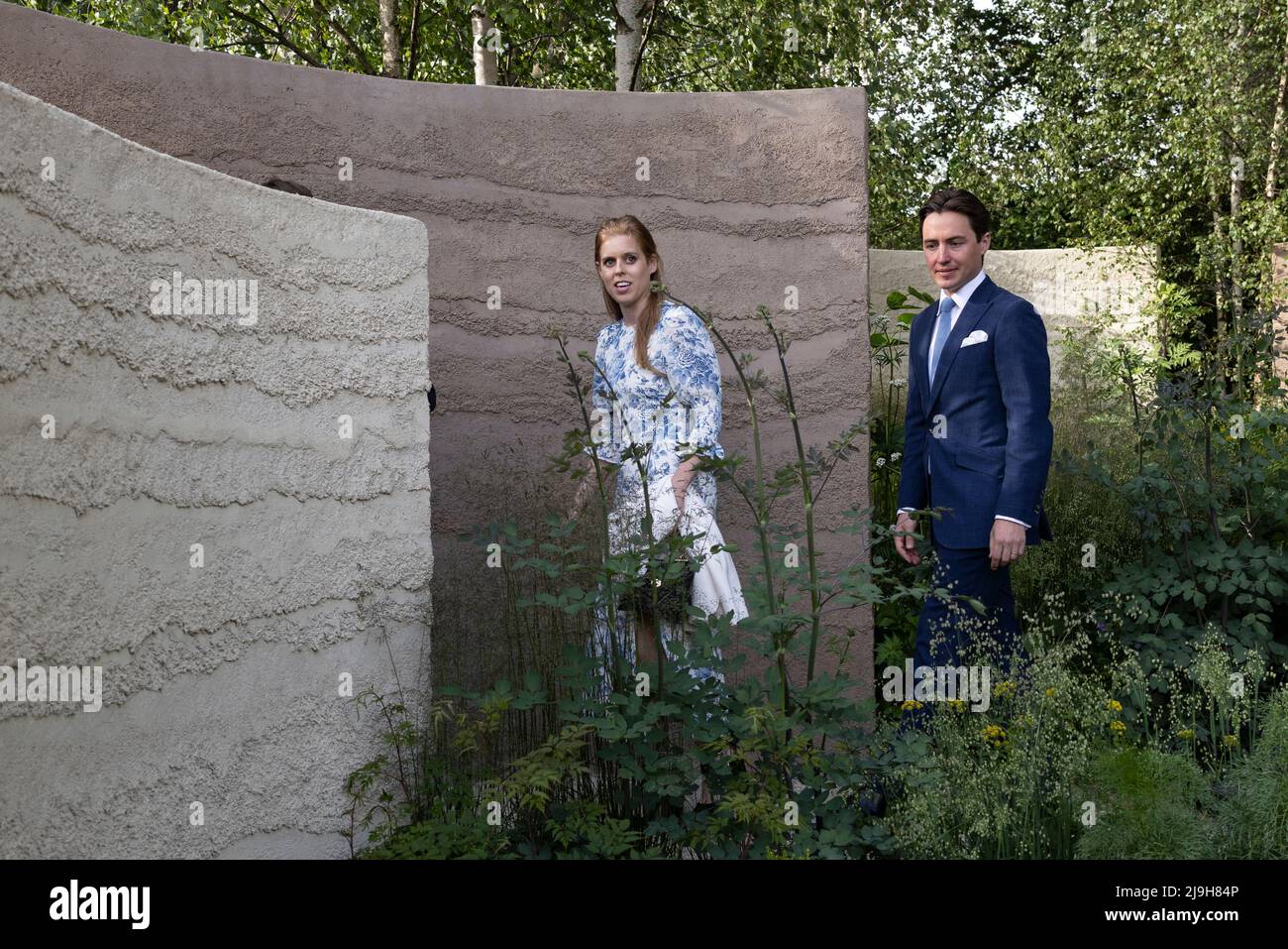 La princesse Beatrice et son mari, Edoardo Mapelli Mozzi, lors d'une ...