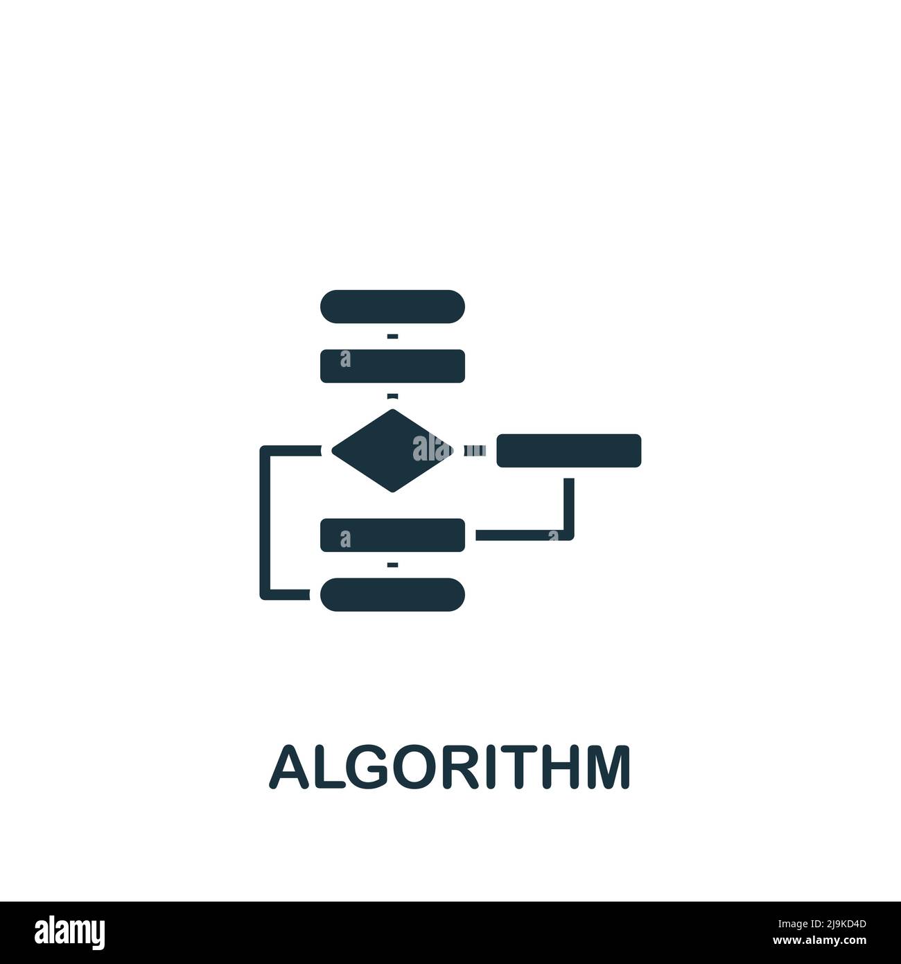Icône d'algorithme. Symbole de psychologie d'élément de ligne simple ...