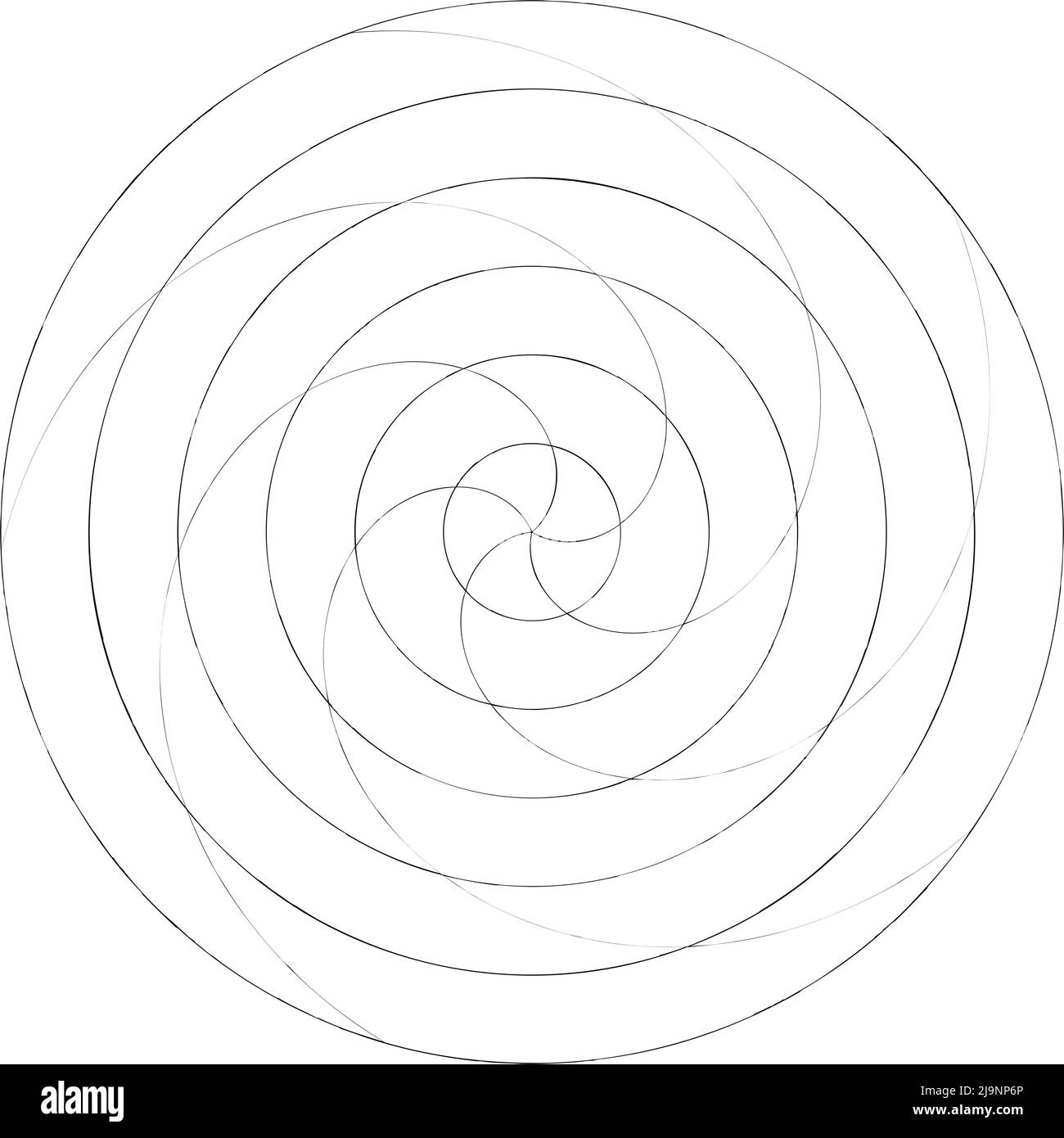 Élément abstrait en spirale, tourbillon et tourbillon. Volute, vecteur ...