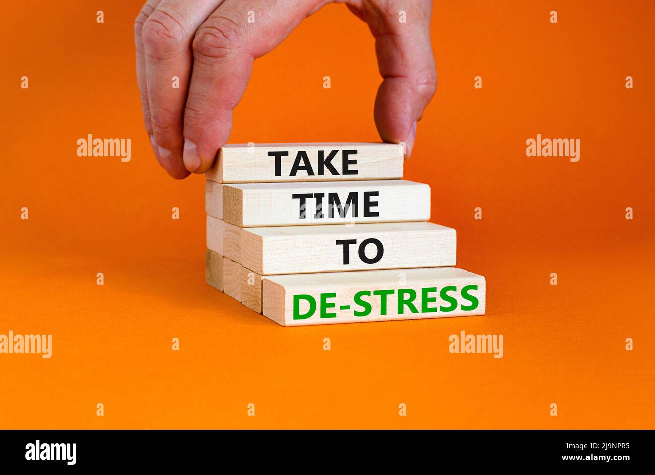 Prenez le temps de déstresser le symbole. Les mots de concept prennent ...