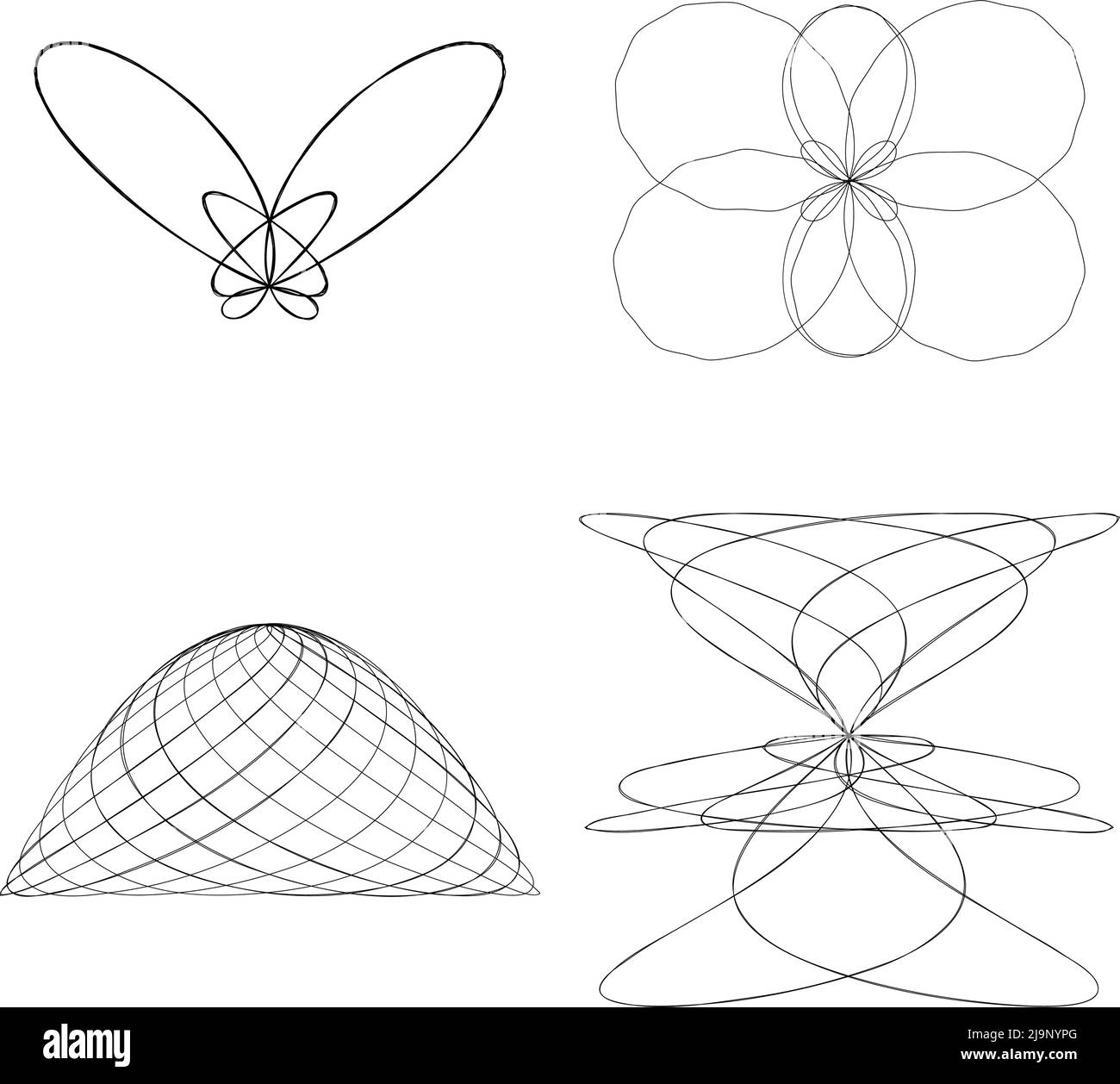 Dessin abstrait de ligne, formation d'art de ligne, structure ...