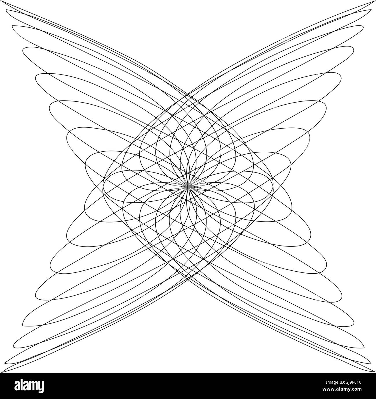 Dessin abstrait de ligne, formation d'art de ligne, structure ...