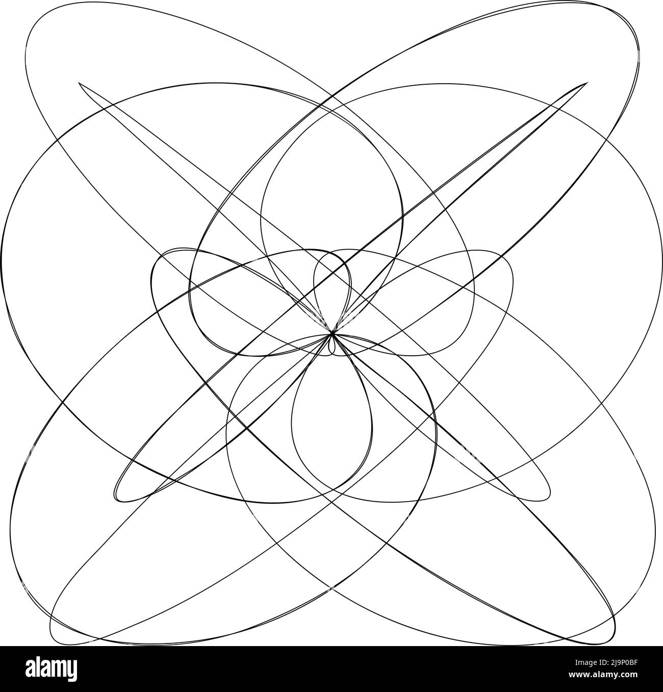 Dessin abstrait de ligne, formation d'art de ligne, structure ...