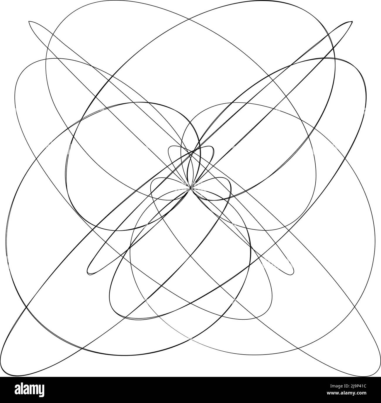 Dessin abstrait de ligne, formation d'art de ligne, structure ...
