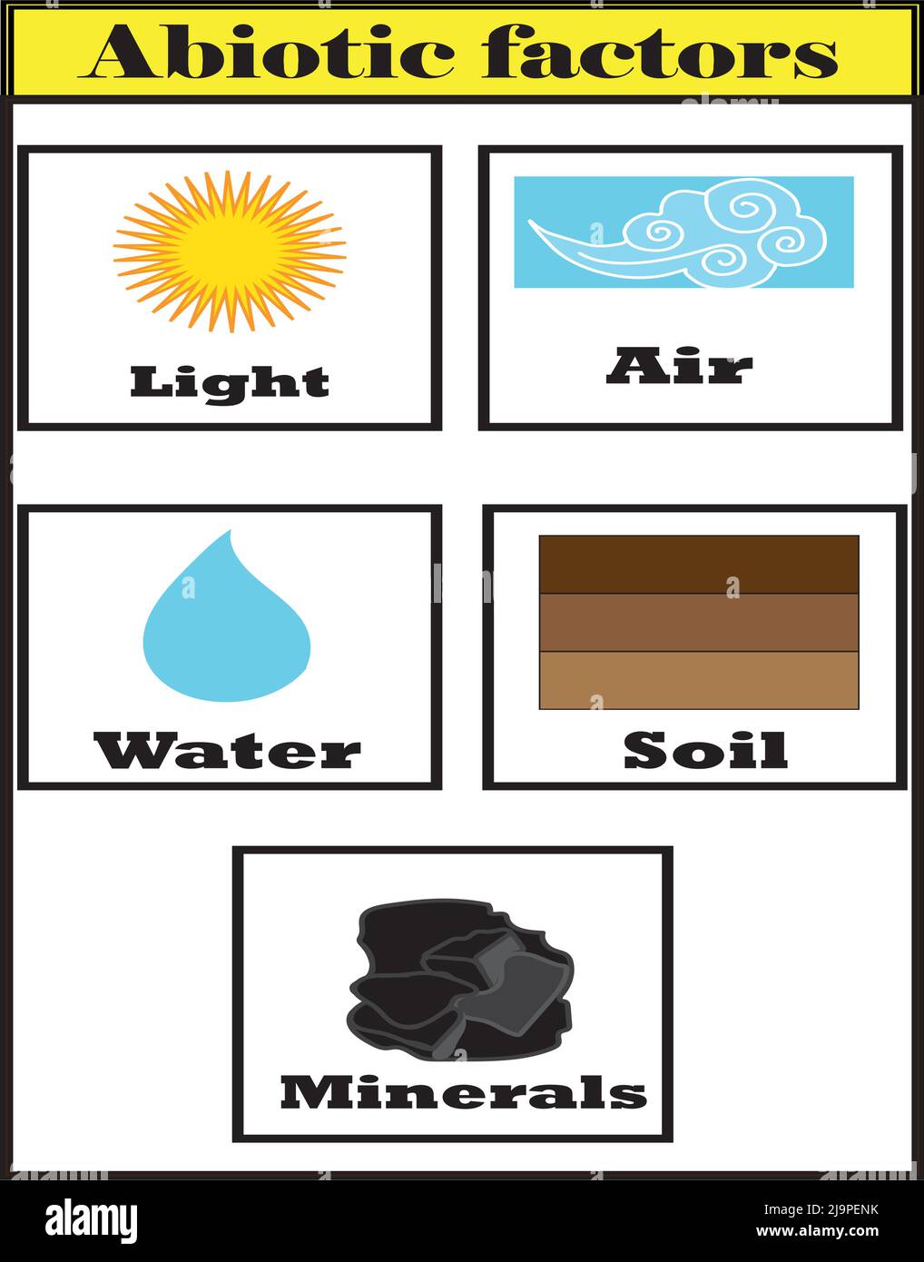 Diagramme des facteurs abiotiques.écosystème de la nature.étude et ...