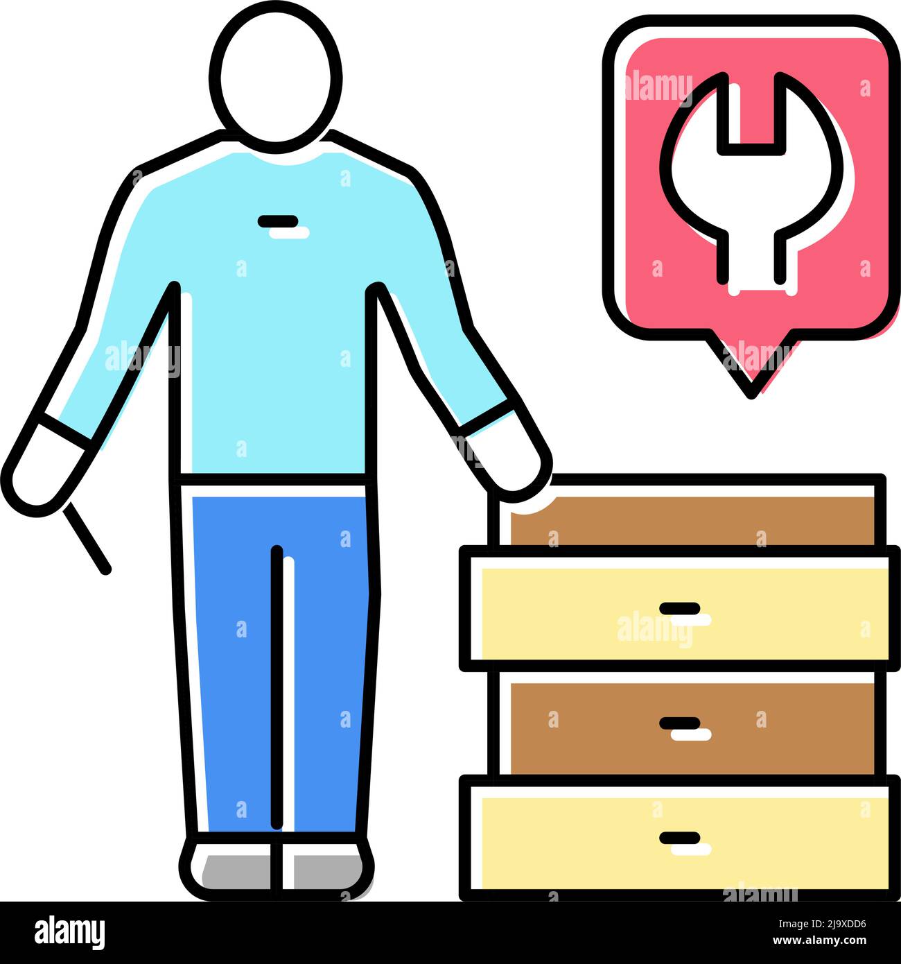 Assembleur meuble Banque d'images vectorielles - Alamy