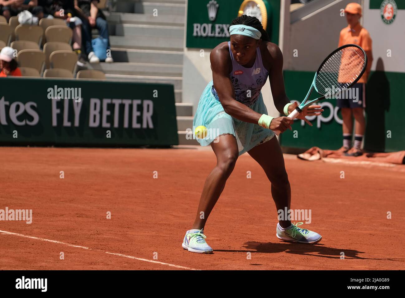 PARIS, France. 26th mai 2022. COCO GAUFF des Etats-Unis de retourner le ...