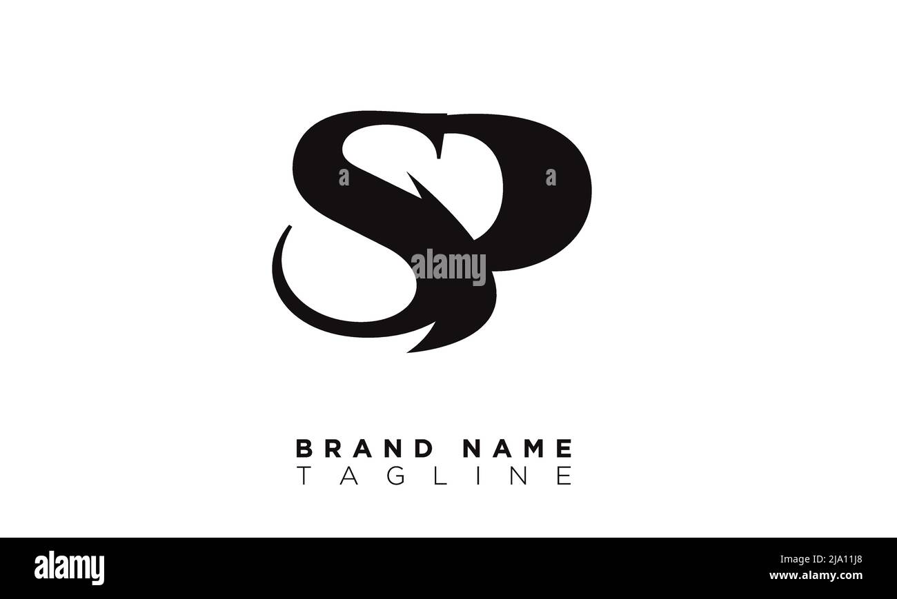 Monogramme sp Banque d'images vectorielles - Alamy