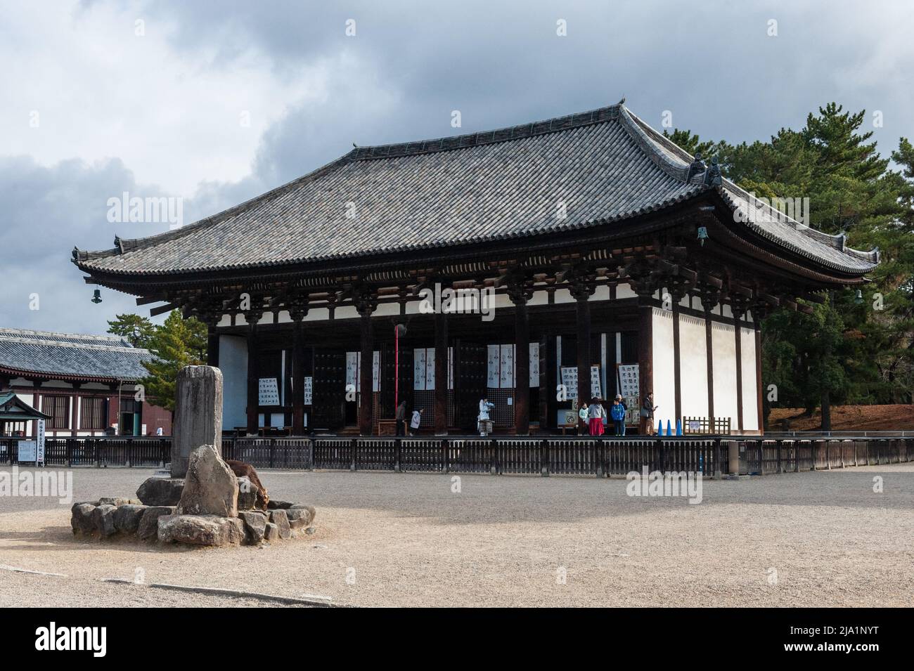 Nara, Japon - 5 janvier 2020. Détail d'un temple historique dans le ...