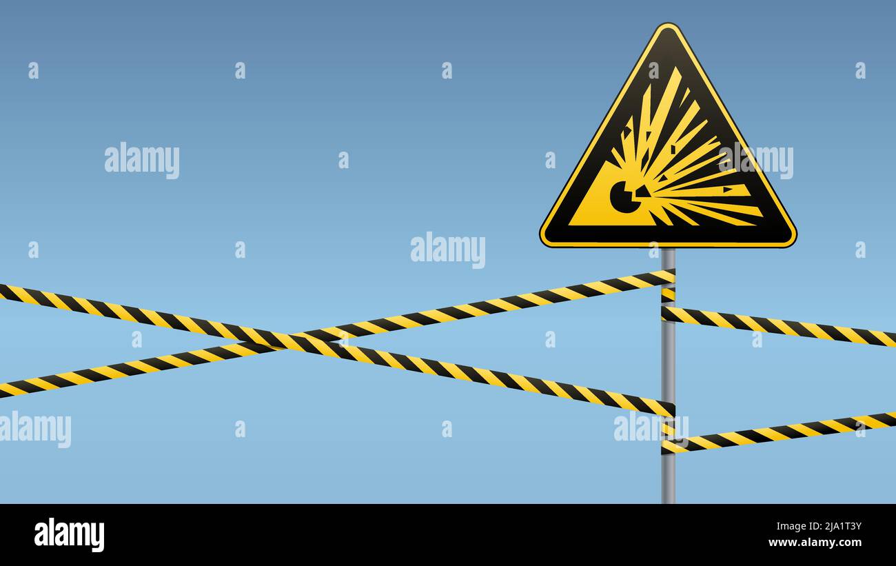 Attention - danger signe d'avertissement de sécurité. Substances ...