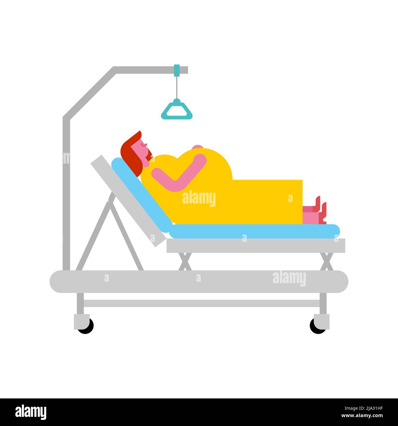 Femme Enceinte Sur Lit Médical Échographie De Labdomen Et De Lenfant