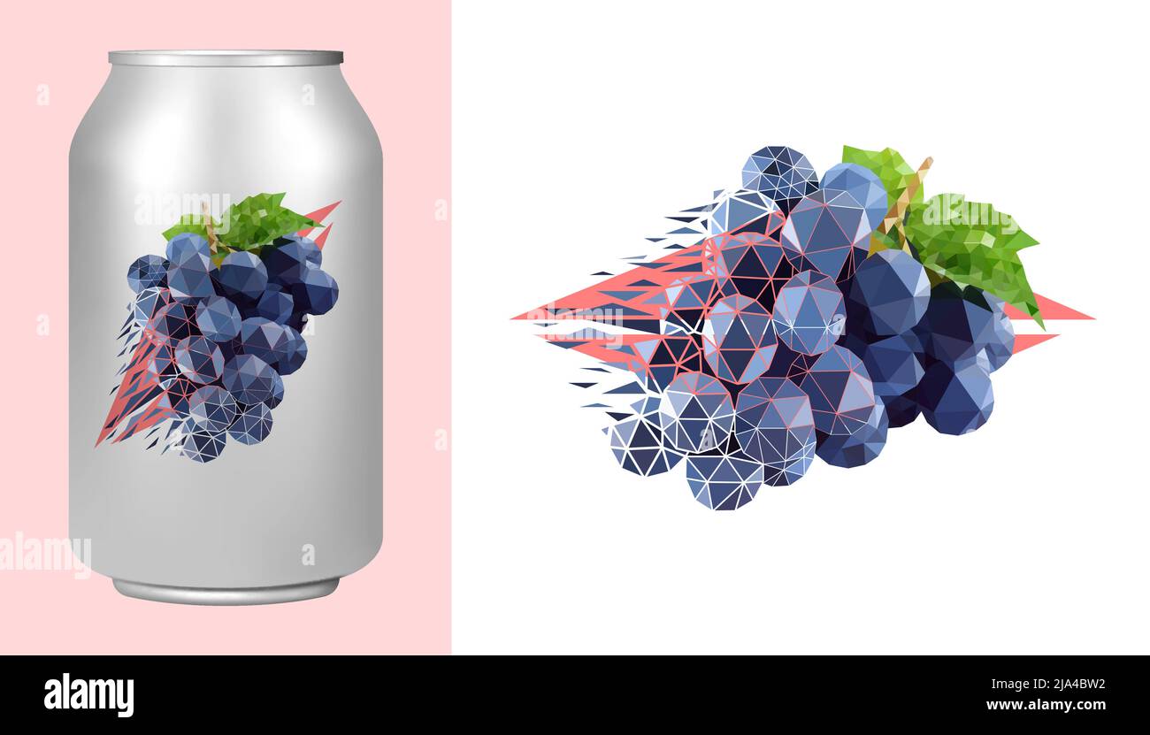 Grappe de raisin mosaïque Banque de photographies et d’images à haute ...