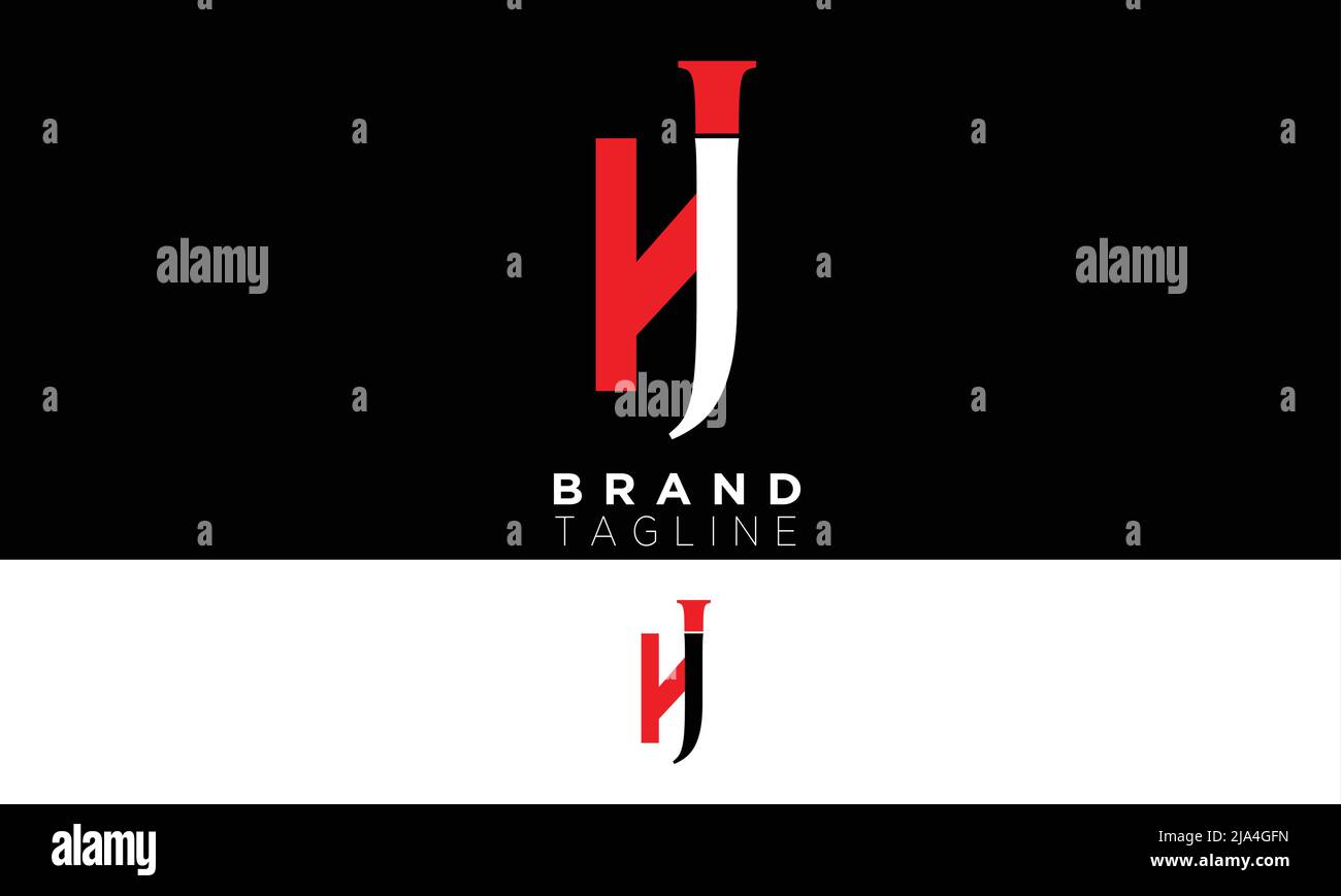 Lettres de l'alphabet initiales Monogram logo HJ, JH, H et J Image ...